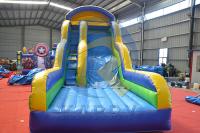 China Commercial PVC Red Dual Lane Adult Water Slide Inflatable Dry Slide for Party Rental for sale