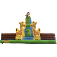 China Tree-shaped Inflatable Monkey Rock Climbing Wall with Trampoline T/T Payment Terms for sale