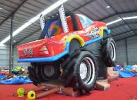 China OEM Acceptable PVC Off-road Car Race Car Trampoline Slide Combination Elastic Castle for sale
