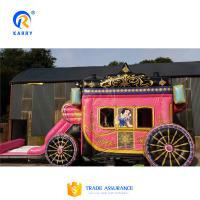 China 2023 Pink Inflatable Princess Carriage Bouncy Castle with Slides Kid's Favorite Toy Game for sale