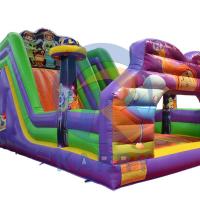 China PVC Commercial Wet Dry Space Travel Slide Inflatable Bouncy House for Kids and Adults for sale