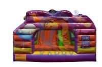 China PVC Commercial Wet Dry Space Travel Slide Inflatable Bouncy House for Kids and Adults for sale