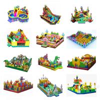 China Outdoor Kids Playground Inflatable Bouncy Castle with Slide Customized Color for sale
