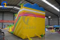 China Inflatable Bouncy Castle Slide Combo Commercial Tropical Dinosaur Bounce House with Slide for sale