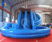 China Outdoor Entertainment Large Pirate Themed Inflatable Water Slide for Kids' Parties for sale
