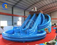 China Outdoor Entertainment Large Pirate Themed Inflatable Water Slide for Kids' Parties for sale