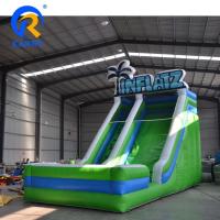 China Inflatable Water Slide for Kids and Adults Play Green PVC Material Can Be Customized for sale