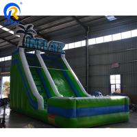 China Inflatable Water Slide for Kids and Adults Play Green PVC Material Can Be Customized for sale