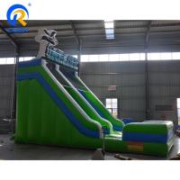 China Inflatable Water Slide for Kids and Adults Play Green PVC Material Can Be Customized for sale