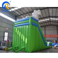 China Inflatable Water Slide for Kids and Adults Play Green PVC Material Can Be Customized for sale