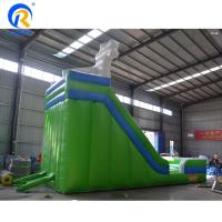 China Inflatable Water Slide for Kids and Adults Play Green PVC Material Can Be Customized for sale