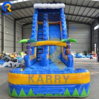 China Outdoor Playground Big Palm Tree Water Slide CE Standard Air Blower Included for sale