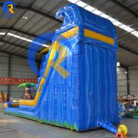 China Outdoor Playground Big Palm Tree Water Slide CE Standard Air Blower Included for sale