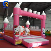 China Kids' Party Essential Pink Kitty Inflatable Bounce House with Cut Cat Design and Repair Kit for sale