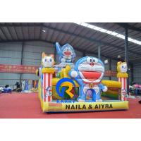 China Kids Inflatable Bouncy Castle Ding dang Cat Theme Jumping Bouncer House with Slide for sale