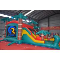 China Features Kids Outdoor Playground Dinosaur Inflatable Bouncy Castle with Slide Wet Dry for sale