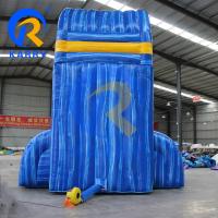 China Air Blower Accessories Inflatable Palm Tree Water Slide with Water Pool and Trampoline for sale