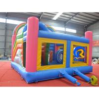 China Kids outdoor playground Commercial Combo Bounce House Water Dual Slide inflatable castle for sale