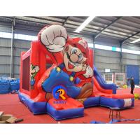 China Kids Playground Marvel Comic Bouncy Jumping Castles PVC Yard Bounce House with Slide for sale