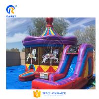 China Kids Playground Marvel Comic Bouncy Jumping Castles PVC Yard Bounce House with Slide for sale