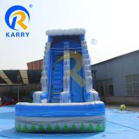 China Air Blower Accessories Inflatable Palm Tree Water Slide with Water Pool and Trampoline for sale