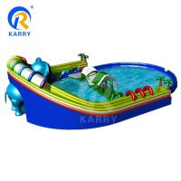 China Allowable Passenger 10 Huge Elephant Slide Water Inflatable Water Park for Kids and Adults for sale