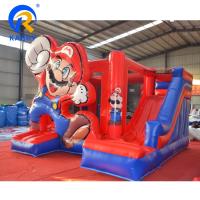 China Unisex SuperMario Inflatable Bounce House with Water Slide Customized Entertainment for sale