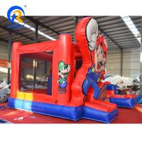 China PORTABLE Event Bouncy Castle with Slide Moonwalk Commercial Inflatable Mario Jumping Combo for sale
