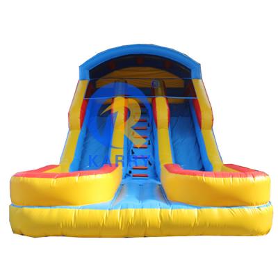 China Shopping Mall Inflatable Bounce House with Pool and Two Slides Convenient Installation for sale