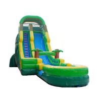 China Shopping Mall Inflatable Bounce House with Pool and Two Slides Convenient Installation for sale