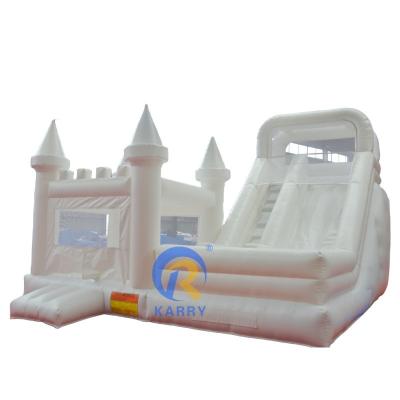 China Wedding Inflatable Bounce Castle with Slide CE Blower and Repair Kit Included for sale