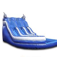 China Shopping Mall Inflatable Bounce House with Pool and Two Slides Convenient Installation for sale
