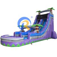 China Commercial Customized Color Inflatable Pool Slide with Water Park Design for sale