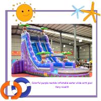 China Commercial Customized Color Inflatable Pool Slide with Water Park Design for sale