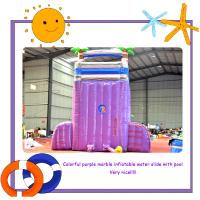 China Commercial Customized Color Inflatable Pool Slide with Water Park Design for sale