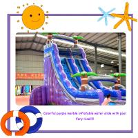 China Commercial Customized Color Inflatable Pool Slide with Water Park Design for sale