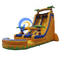China Commercial Customized Color Inflatable Pool Slide with Water Park Design for sale