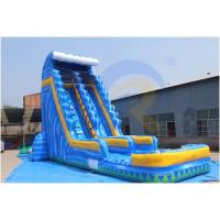 China Inflatable 18ft Adult Tropical Backyard Water Slide with Swimming Pool and Palm Tree for sale