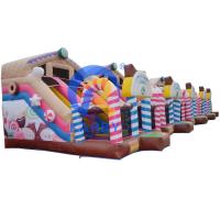 China Outdoor Public Playground Inflatable Candy House Slide 2 Small Slides for Party Rental for sale