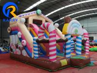 China 14FT Commercial Water Slides Inflatable Double Slide Candy Slide for Party Rental for sale