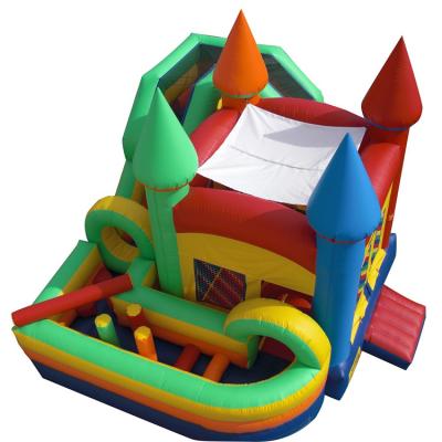 China CE Blower and Repair Accessories Popular Colorful Inflatable Bounce House with Slide for sale