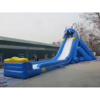 China Digital printing Custom Commercial PVC Tarpaulin air jumping water slide for kids n adults for sale