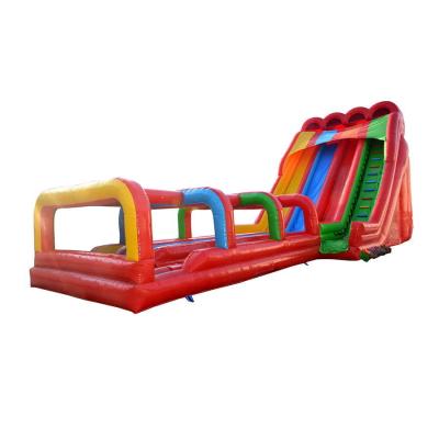 China Summer Must-Have Multi Color Inflatable Water Slide with Pool and Zip Line OEM Acceptable for sale