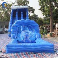 China CE Standard Air Blower Accessories for Outdoor Blue Palm Tree Inflatable Water Slide for sale