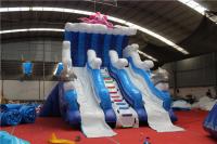 China CE Standard Air Blower Accessories for Outdoor Blue Palm Tree Inflatable Water Slide for sale