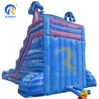 China Jump Castle Bouncer for Adults Big Blue Jellyfish Magic Design 5-10 Passengers Allowed for sale