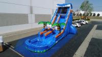 China Occasion Commercial Inflatable Juegos Marble Palm Tree Bouncer Slide for Outdoor Play for sale