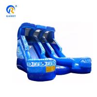 China Commercial Inflatable Tropical Water Slide with Pool The Ultimate Fun Experience for sale