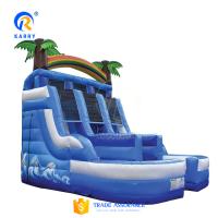 China Commercial Inflatable Tropical Water Slide with Pool The Ultimate Fun Experience for sale