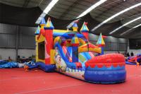 China Kids Outdoor Playground Commercial Red Race Car Inflatable Bounce House with Slide for sale